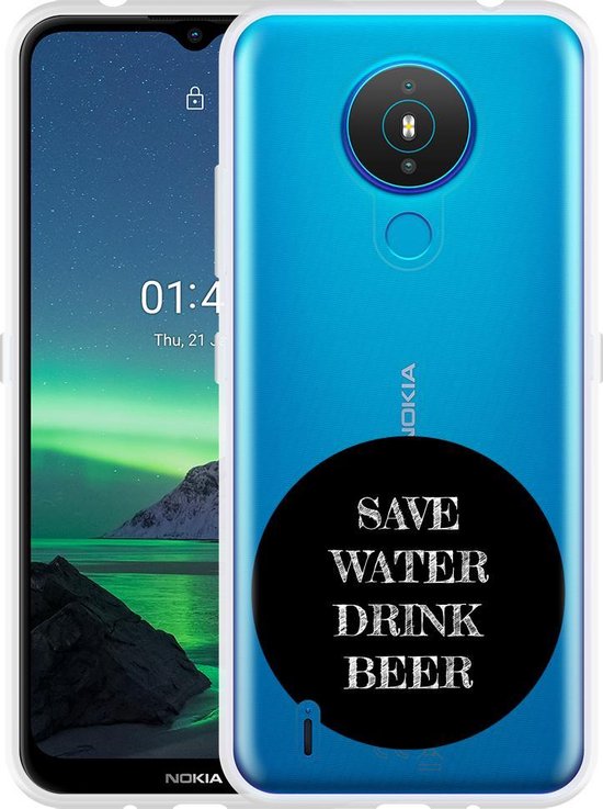 Nokia 1.4 Hoesje Save Water - Designed by Cazy | bol.com