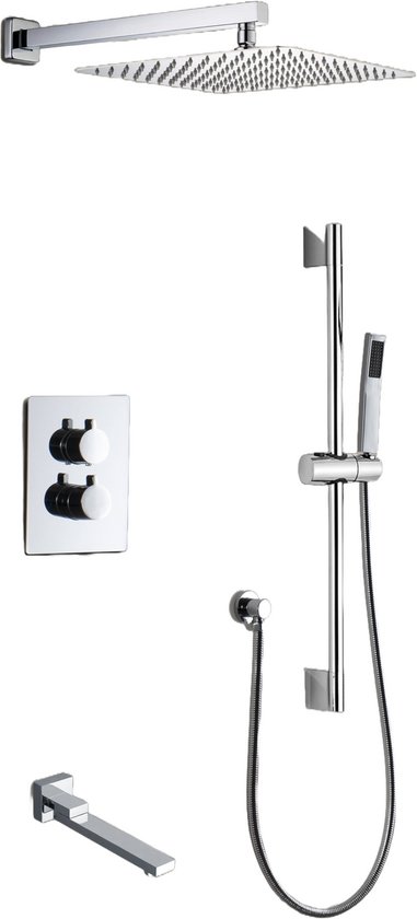 Regendouche - Inbouw - Mengkraan - Chroom - Kraanuitloop - Handdouche | bol