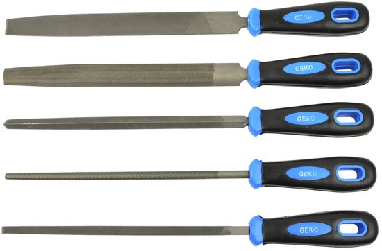 GEKO Vijlen Set - 5-delig - Grof - 200 mm - Carbonstaal | bol