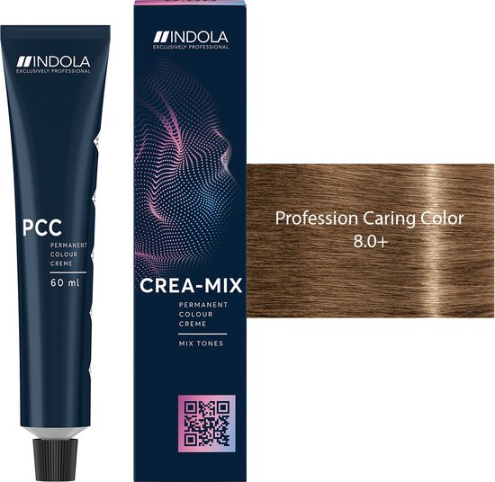 Indola - Indola Profession Permanent Caring Color 8.0+ 60ml | bol