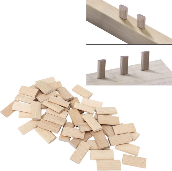 Houten pluggen set van 50 stuks - domino-kegels 6 x 40 mm - onzichtbare ...