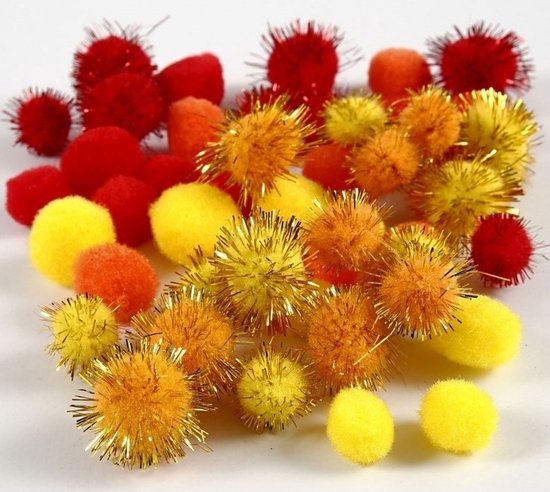 144x knutsel pompons 15-20 mm kleuren | bol