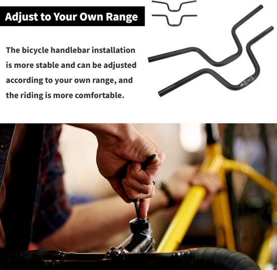 Bike Riser Stuur - Integraal Gevormd Fietsstuur voor Goede Stabiliteit ...