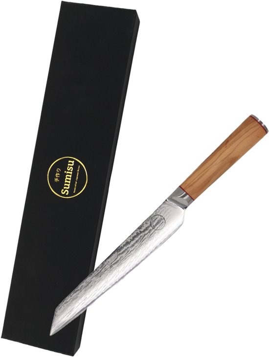 Sumisu Knives - Japans Shotoh Mes Wood - 67-laags Damascus Mes - Japans ...