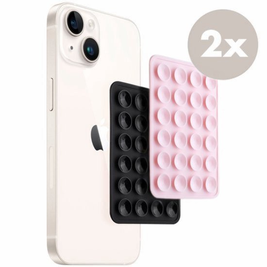 Zuignap Telefoon Sticker - 2-Pack- Octobuddy Popsocket - Lichtroze ...