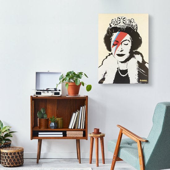 Banksy Graffiti - Lizzie Stardust - Premium Canvas Print 64x90 cm ...