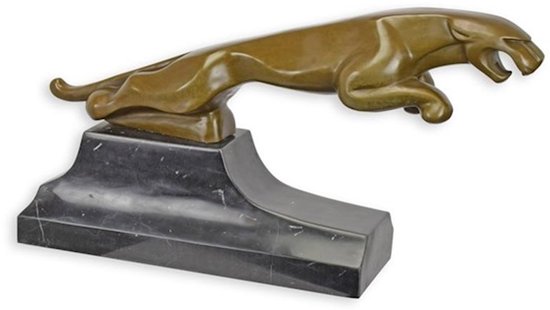 Jaguar - Bronzen Beeld - Kunst Sculptuur - Art Deco Brons Beeldje - Decoratie - 65x13x33 | bol