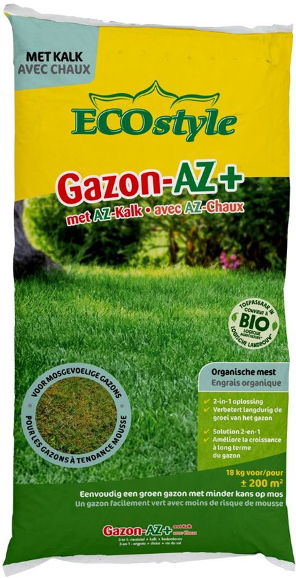 Ecostyle - Gazon-az met az-kalk 18kg | bol