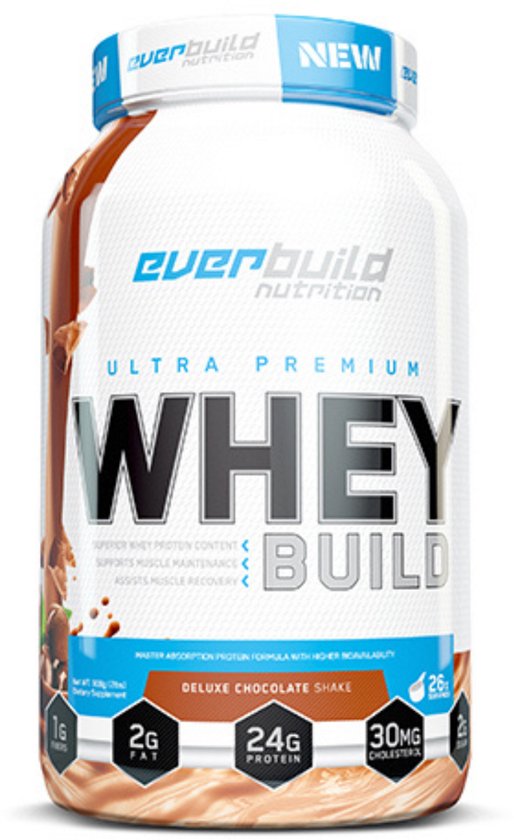EVERBUILD Ultra Premium Whey Protein Build - French Vanilla - 908 g- Eiwitpoeder -... | bol