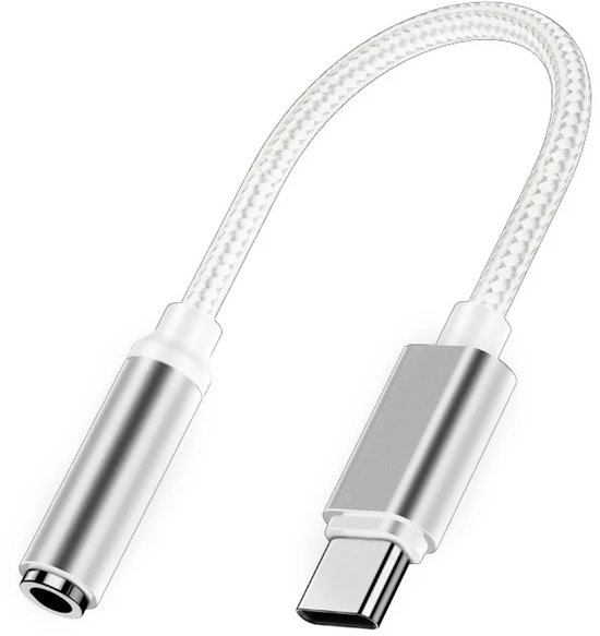 AUX naar USB-C - Audio Adapter 3.5mm met DAC - Telefoonkabel ...
