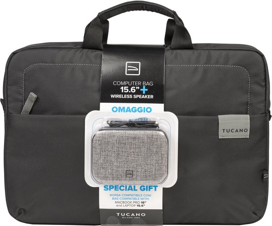 Tucano BU-BTIPO-SPK-BK laptoptas 39,6 cm (15.6") Tas met bovensluiting ...