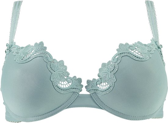 Guy de France - Voorgevormde BH celadon - micro + broderie - 95C | bol
