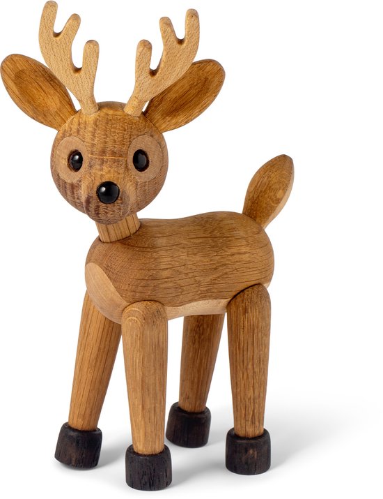 Spring Copenhagen Wooden Figure Animal Deer "Spirit" 138g H18xW8.3xL13cm (made in... | bol
