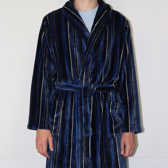 Paul Hopkins Heren Badjas - Kamerjas - Fleece - Kobalt Blauw. - Maat M | bol