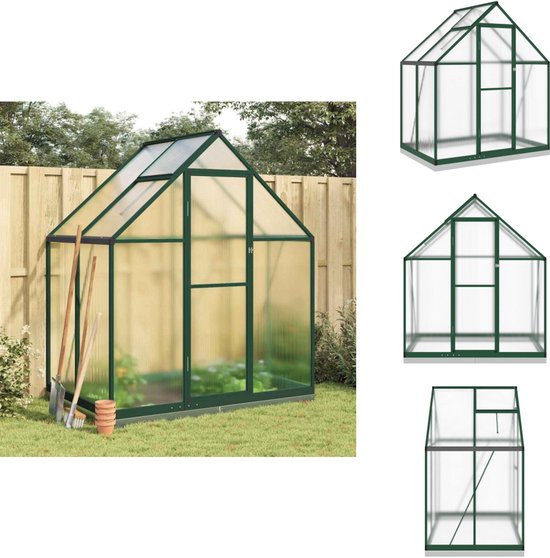 vidaXL Tuinkas - Kweekkas met basisframe - Aluminium groen ...