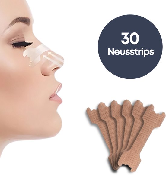 Neusstrips - Neuspleisters - Neusspreider - Anti Snurk Strips - Beige ...