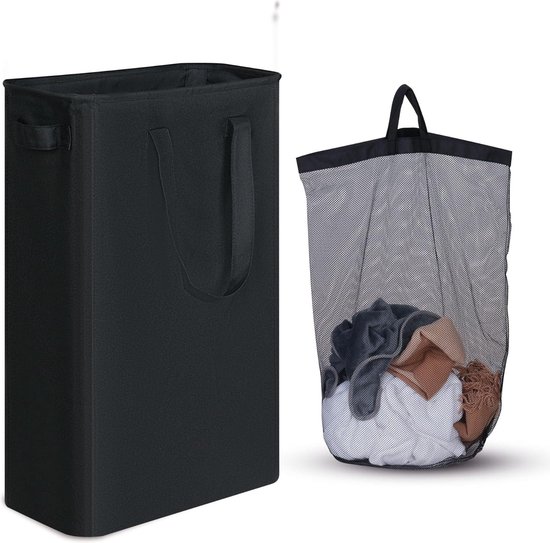 Wasmanden 50L Slim Vouwbare Oxford Stof Wasmand met Handvatten - Smalle ...