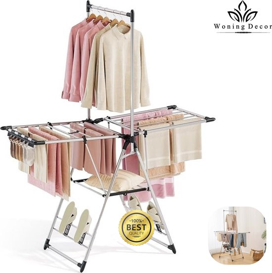 Woning Decor® Wasrek Inklapbaar – Droogrek Opvouwbaar – Extra Groot ...