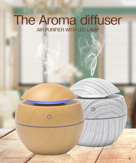 Aroma Cool Mist Diffuser 130ml | Ultrasone Vernevelaar | Etherische Olie Verstuiver |... | bol