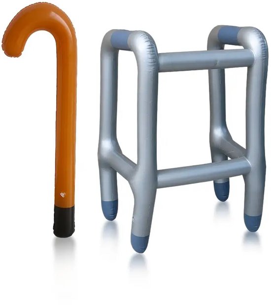 Opblaasbare Rollator en Wandelstok - 50 Jaar Abraham & Sarah Feest ...