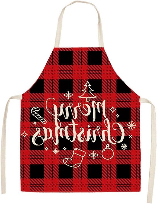 Kerst keukenschort rood geruit grappig cadeau voor heren en dames | bol