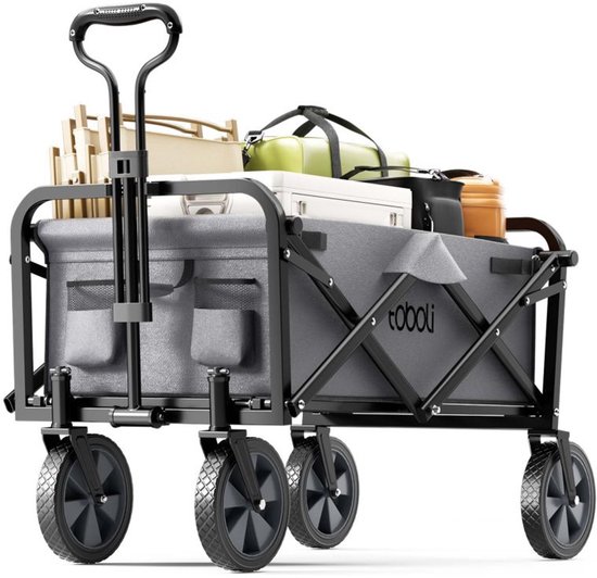 handkar opvouwbaar telescoopgreep grijs, opvouwbare handkar met ...