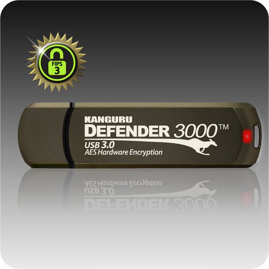 Kanguru - Defender 3000 – 512 GB - Hardware Encrypted USB-Stick – USB 3 ...