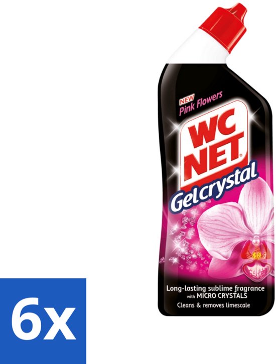 WC Net - Toilet Reiniger - Gel - Frisse Bloemen - 750 ml - Voordeelverpakking - 6 stuks | bol
