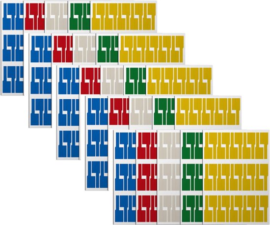 750 stuks - kabellabels - Labels - Kabellabelen - 5 kleuren - Kabel ...