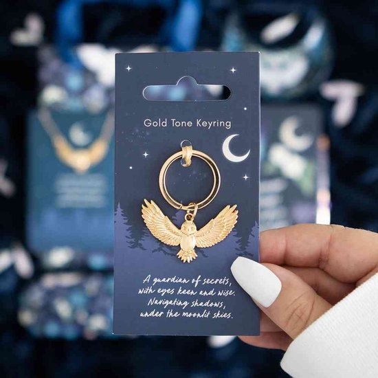 Something Different - Night Owl Metal Sleutelhanger - Goudkleurig | bol