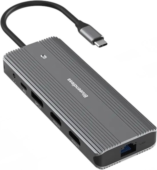 Blueendless HD1105 - 4K USB-C 11-in-1 Hub - Beschikbaar in twee ...