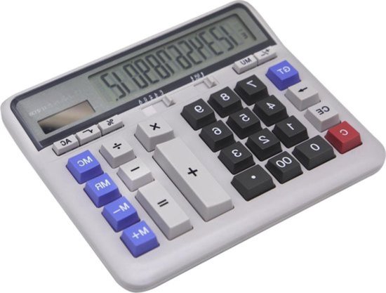 Kantoor Desktop Calculator Dual Power Elektronische 12-cijferige grote LCD-display... | bol