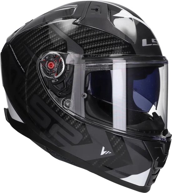 LS2 Helm Vector II Splitter FF811 zwart / wit maat S | bol