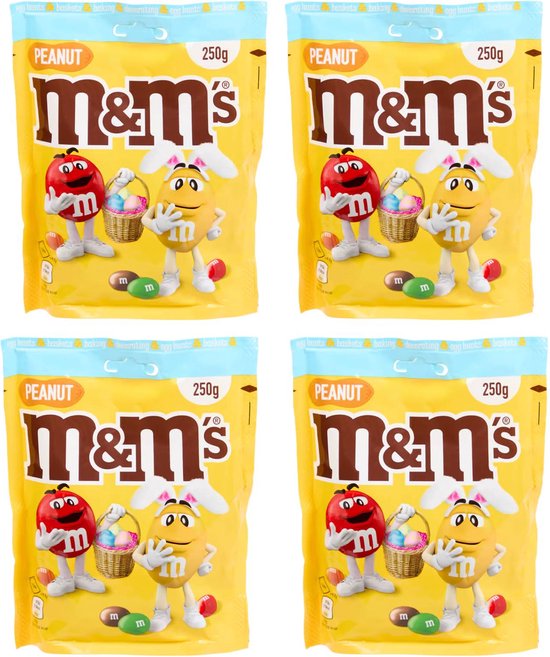 M & M 's pinda noten chocola in speciale paas verpakking 4 x 250 gram | bol