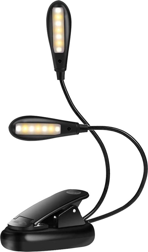 LED Leeslamp met 14 LEDs - Oplaadbare USB Klem Lamp - 3 ...