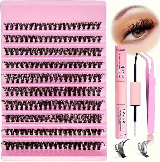 FADLASH Individuele Cluster Wimpers - 40D 0.07D Krul - 8-16mm Gemengde ...