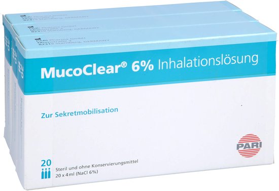 Mucoclear 6% NaCl Amp 60x4ml - Slijmoplossende Inhalatieoplossing voor ...