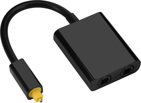 Digitale Optische Audio Splitter Adapter 1 in 2 Toslink Audiokabel voor DVD CD... | bol