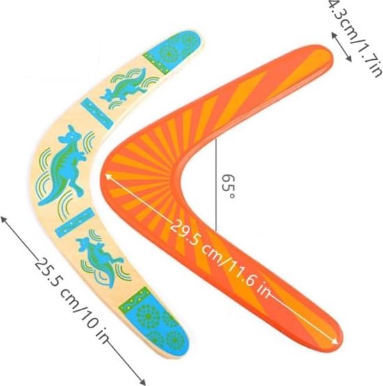 Wooden V-Shaped Boomerang Throwing Toys 2 Pcs - Classic Outdoor Sports ...