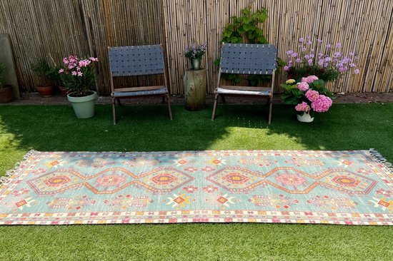 Buitenkleed, Loper, Tuinkleed, Balkonkleed 240cm x 80cm gemaakt van PET ...