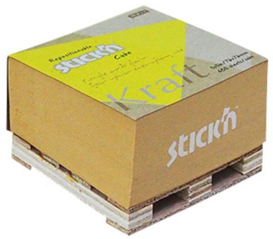 Stick'n Kubus - Sticky Notes - Kraft - 76 x 76mm - Miniatuur Pallet ...