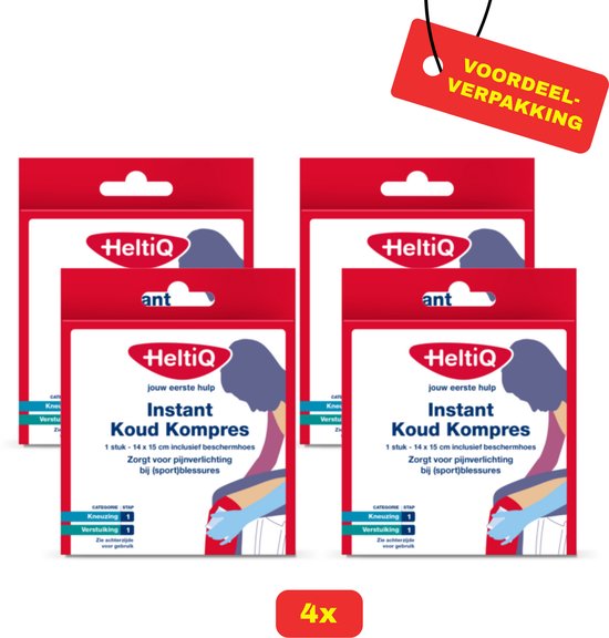 4 x HeltiQ Koud/Warm Kompres Small - Voordeelverpakking | bol