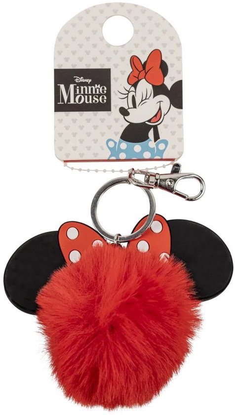 Disney - Minnie Mouse Red and Black Pom Pom Keychain | bol