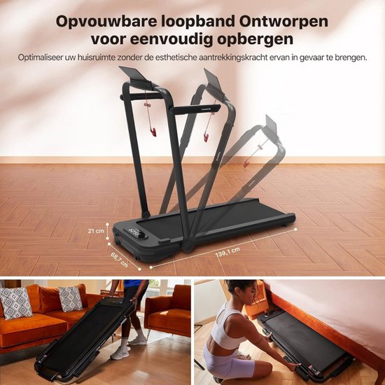 LifeStages - Loopband Inklapbaar - Home Loopband 3-In-1 - Opvouwbare ...