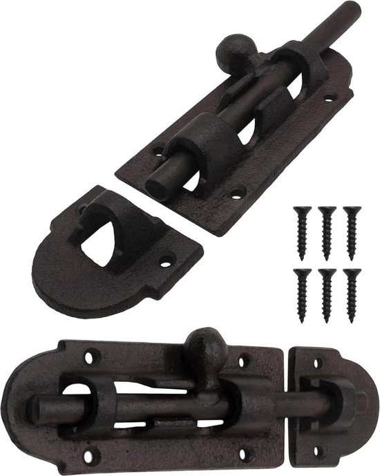 Solide Rustieke Deurgrendel Poortslot met Knop Gietijzeren Design ...