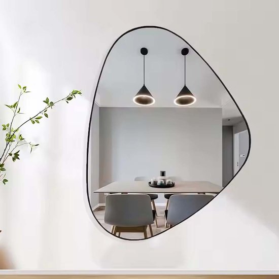 Designer Spiegel 49 x 76,2 cm - Organische Vorm - Asymmetrisch ...