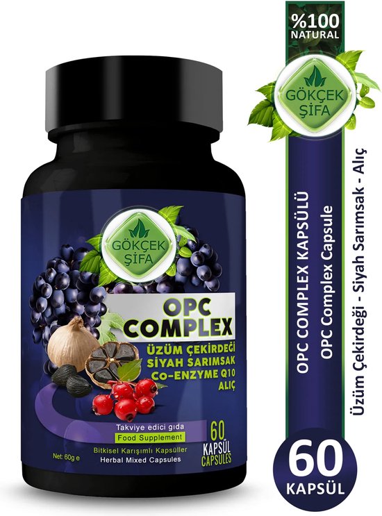 OPC Complex - Druivenpit, Zwarte Knoflook Extract Capsule - 60 Capsules - Hoge... | bol