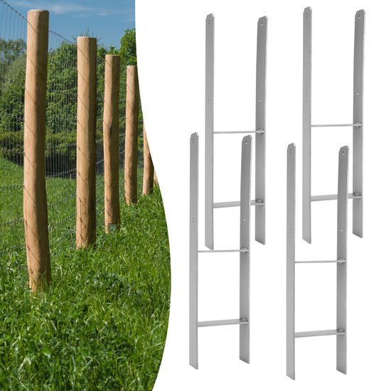 4X Post Support 141MM H Anchor - H-anker - H Form Post Support - H ...