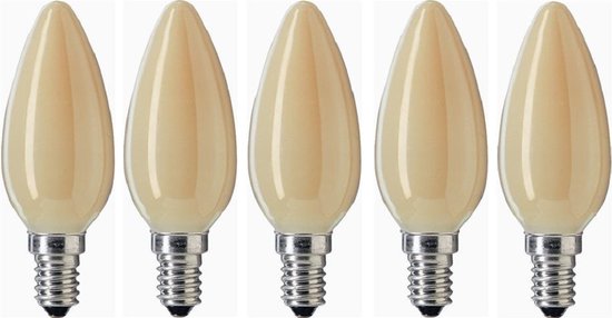5 pak Philips Kaarslamp Softone Flame Beige 40W E14 Gloeilamp - Dimbaar ...
