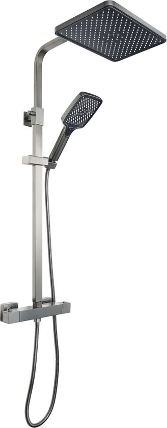 Ostiumhome® Voltri -Complete douche set - Gun Metal - Vierkant ...